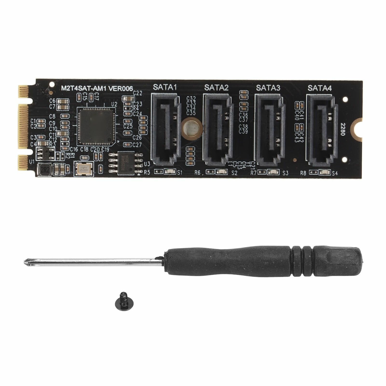 Адаптер NVMe - SATA3, 4 порта, Plug & Play