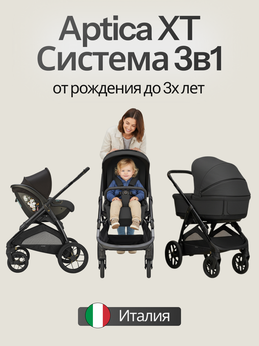Коляска 3 в 1 Inglesina Aptica XT Darwin i-Size Magnet Grey