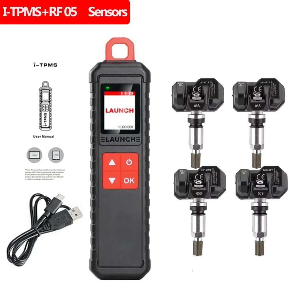 Детектор давления в шинах Launch X431 I-TPMS — обновленная версия инструментов with RF05S Sensors