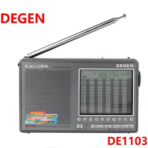 Degen DE1103 Радио Цифровое FM AM LW MW SW Стерео Радио DE1103 Degen DE-1103 SSB Bit Новая Версия DSP