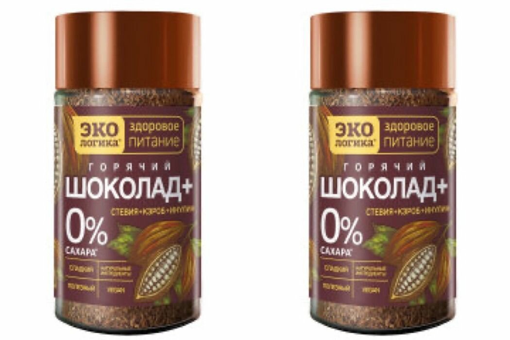 Экологика Какао-напиток , горячий шоколад+, растворимый 125 г, 2 уп.