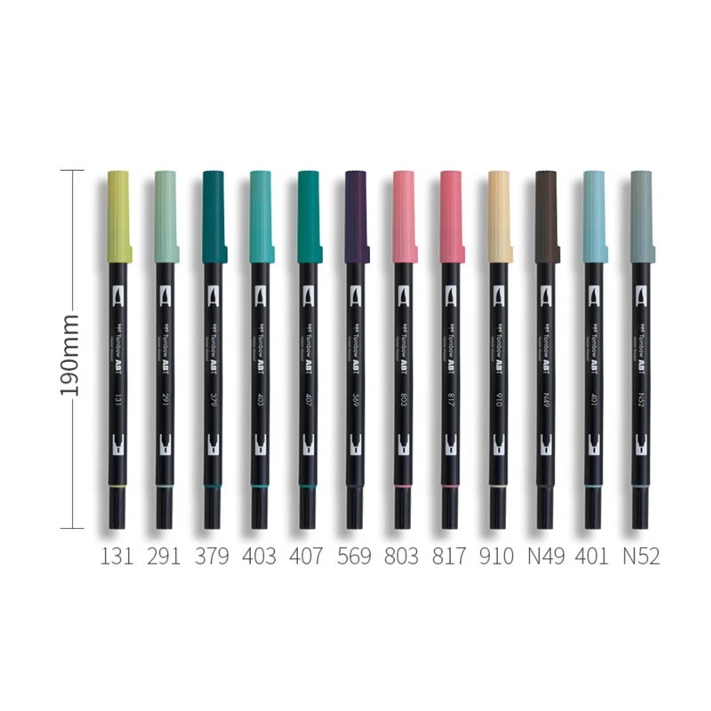 Япония TOMBOW AB-T 10/12 шт ручка-кисть для каллиграфии Профессиональный водный маркер с двойной головкой ручка для почерка живопись товары для рукоделия