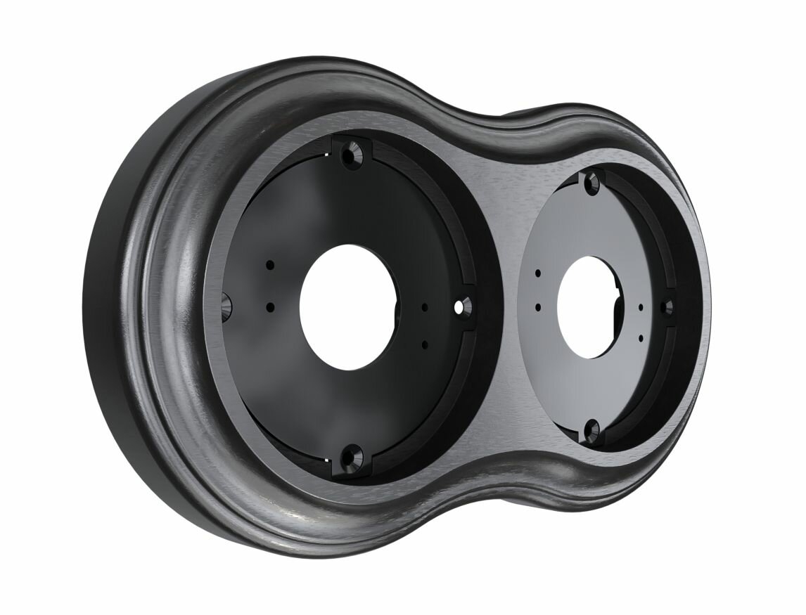 Рамка 2-местная деревянная, МезонинЪ, серия Аврора, цвет Венге