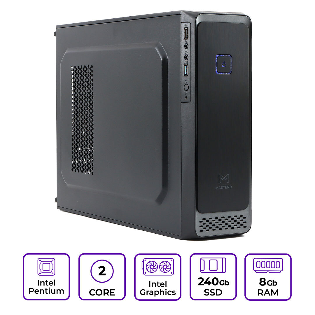 Системный блок Mastero Basic BC03 Intel Pentium Gold G6405 4.1 ГГц/8Gb RAM/240Gb SSD/DOS