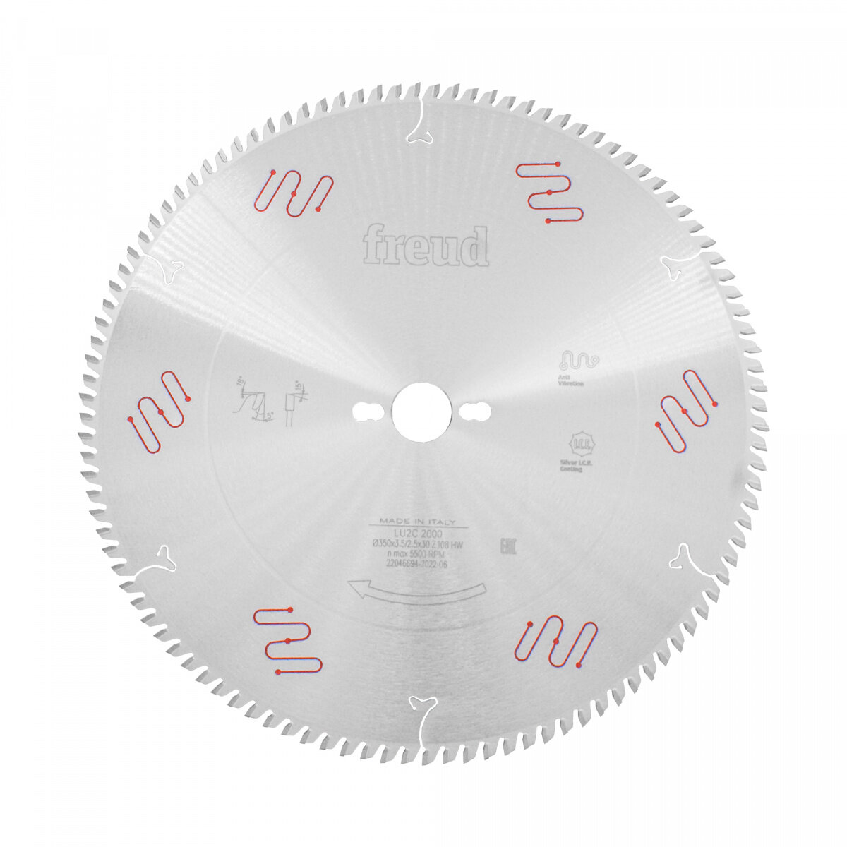 Пила дисковая FREUD 350x3,5/2,5x30 Z=108 LU2C 2000