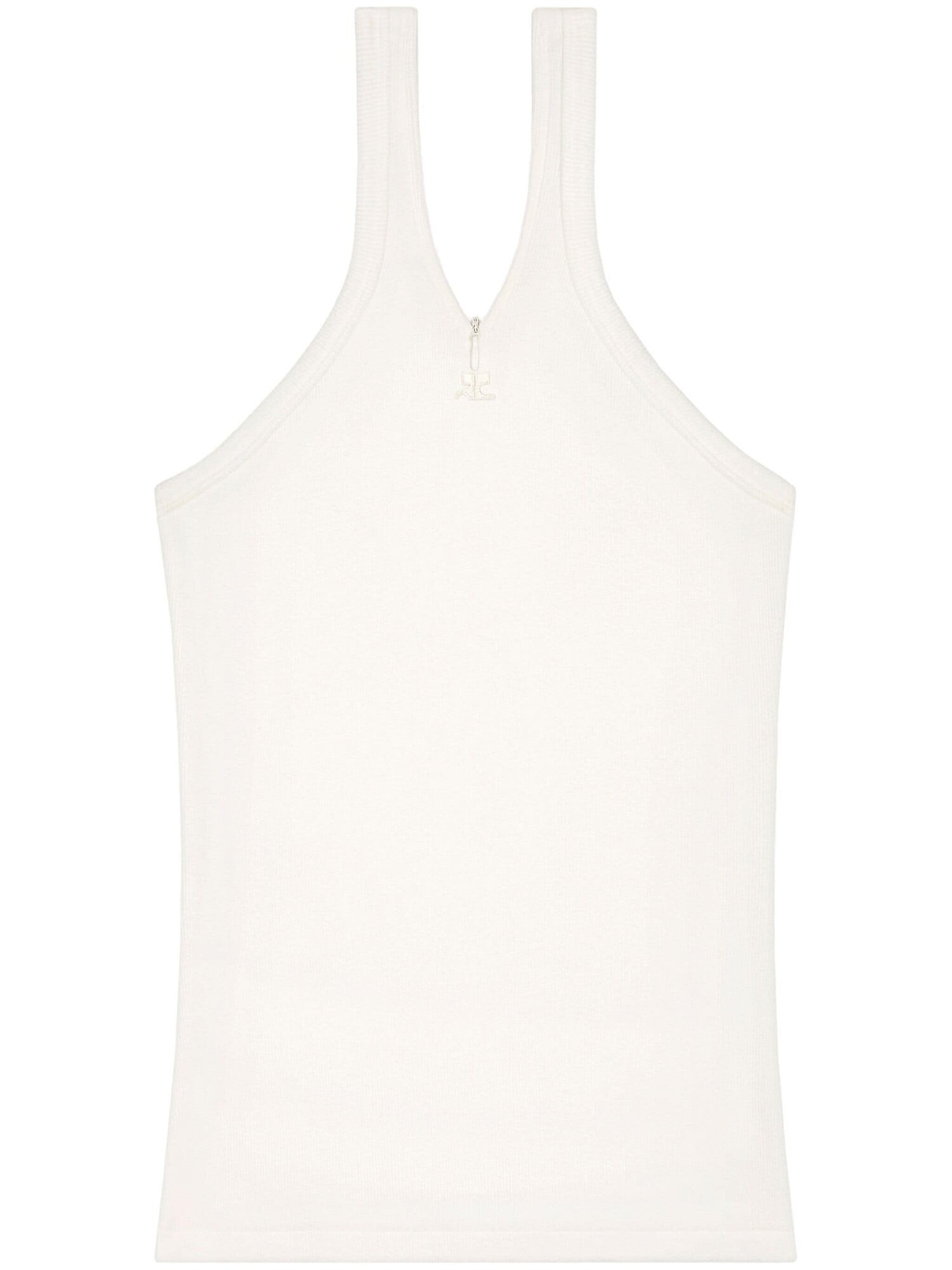 Топ courreges Logo-embroidered ribbed tank top