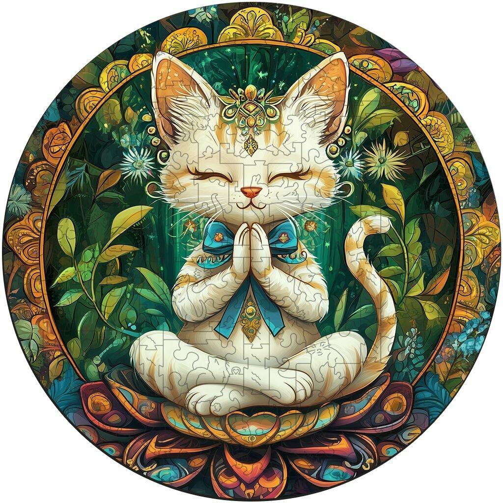 Деревянный пазл BoberBox "Дзен Кошечка", 200 деталей