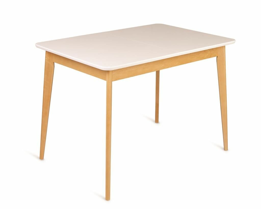 Стол Рэй-1030 Red Black светлое дерево и белый, дерево, прямоугольная столешница, ножки