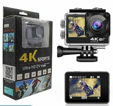 Экшн камера спортивная 4k водонепроницаемая