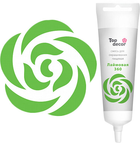 Краска Лаймовая гелевая жидкая Топ продукт, 100 гр. (Набор из 4 шт.)
