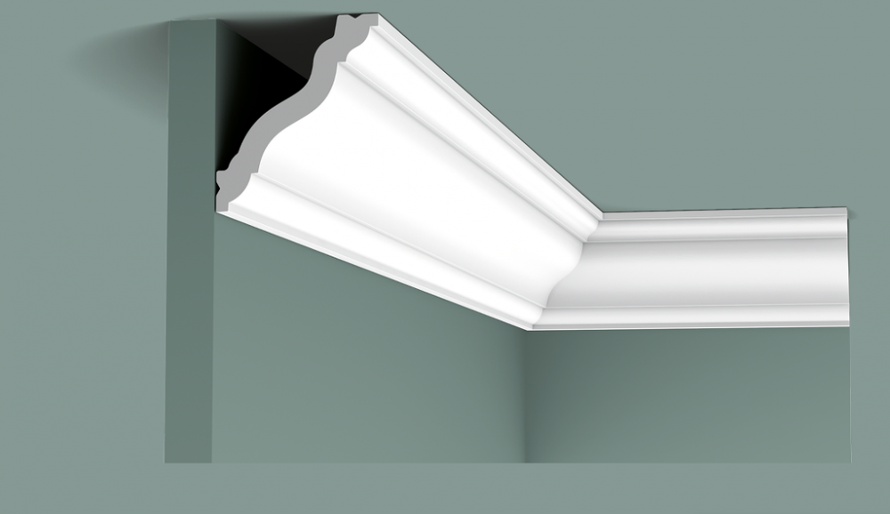 Карниз Гладкий Orac Decor CX177 Д200xШ6xВ7 см Лепнина из Дюрополимера / Орак Декор.