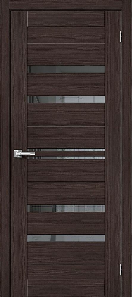 Межкомнатная Дверь с Экошпоном Bravo Браво-30 Wenge Melinga / Mirox Grey 600x2000мм (Полотно+Коробка+5 Наличников) / Браво.