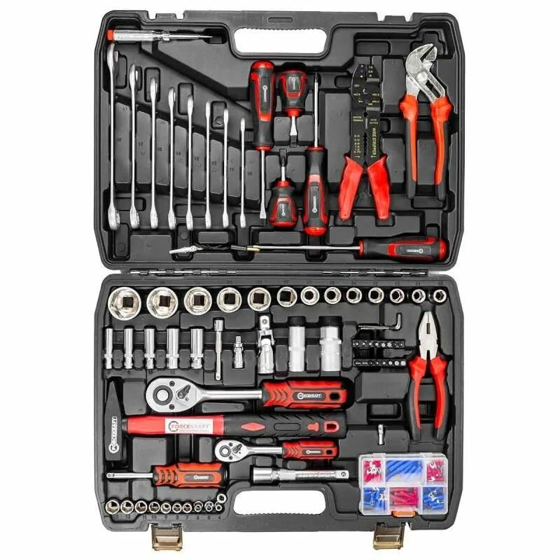 Набор инструмента FK-4992-5: 1/2" & 1/4"DR 6-гранный 99пр. FORCEKRAFT