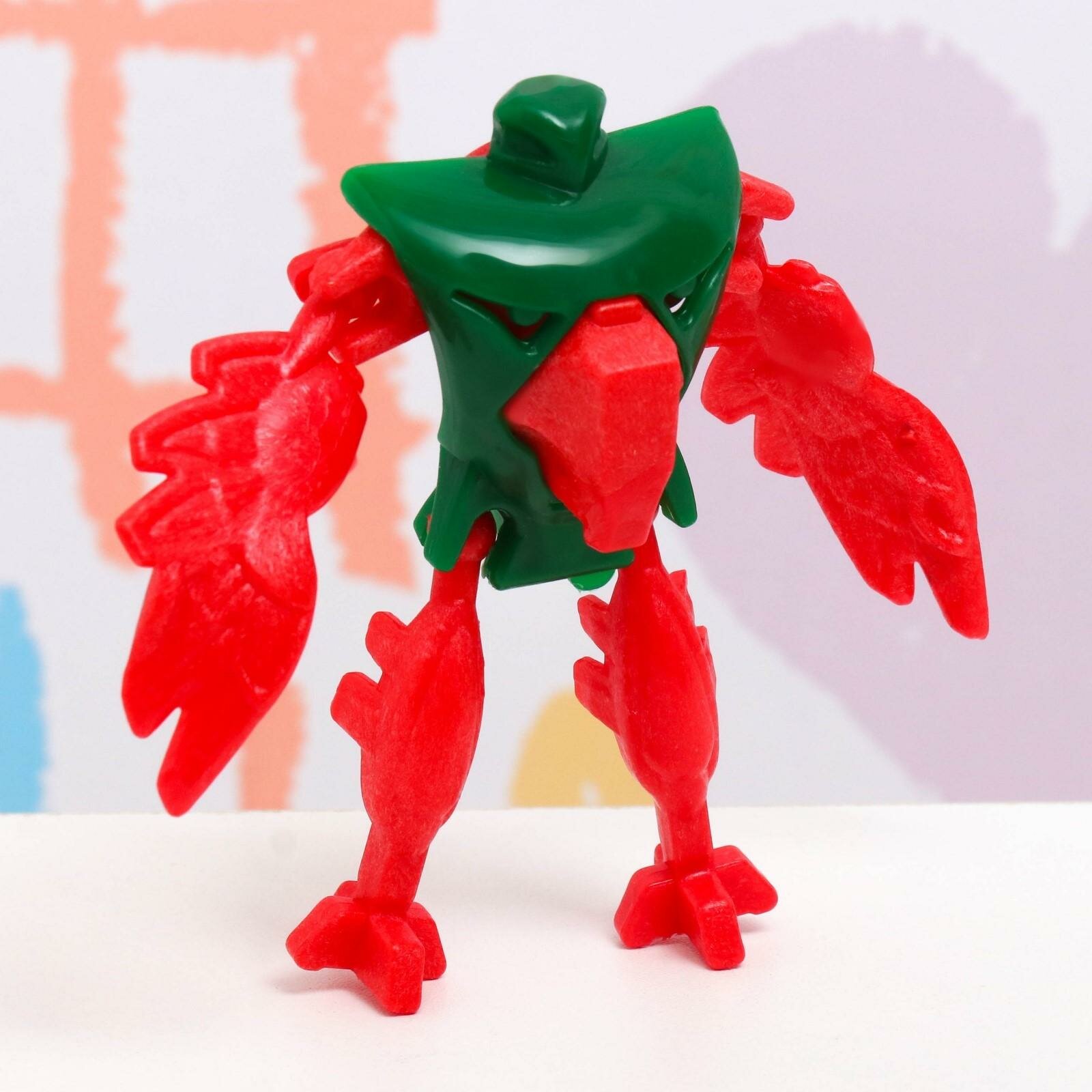 Игрушка-конструктор UzToy "Робот Птица", 9 см, пластик, цвет микс