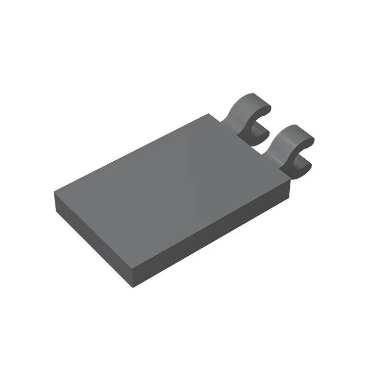 Gobricks GDS-896 плитка 2x3 с 2 зажимами, Серый