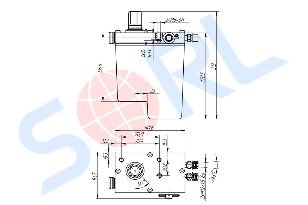 Насос подъема кабины Volvo FH12/16 50033160750 (SORL)