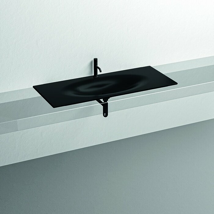 KERASAN SHAPE Раковина 1220х520 мм, встраиваемая, с 1 отверстием для смесителя, цвет черный матовый