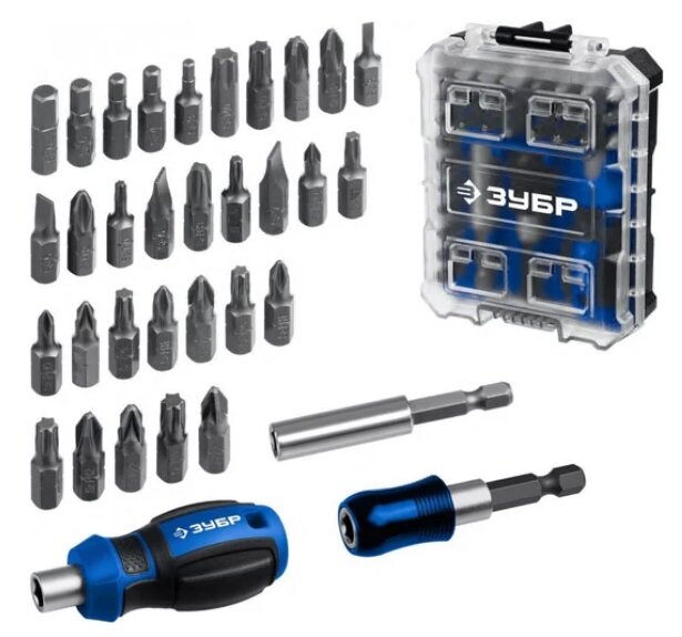 Набор отвертка с насадками компакт 34 шт. Зубр 25173