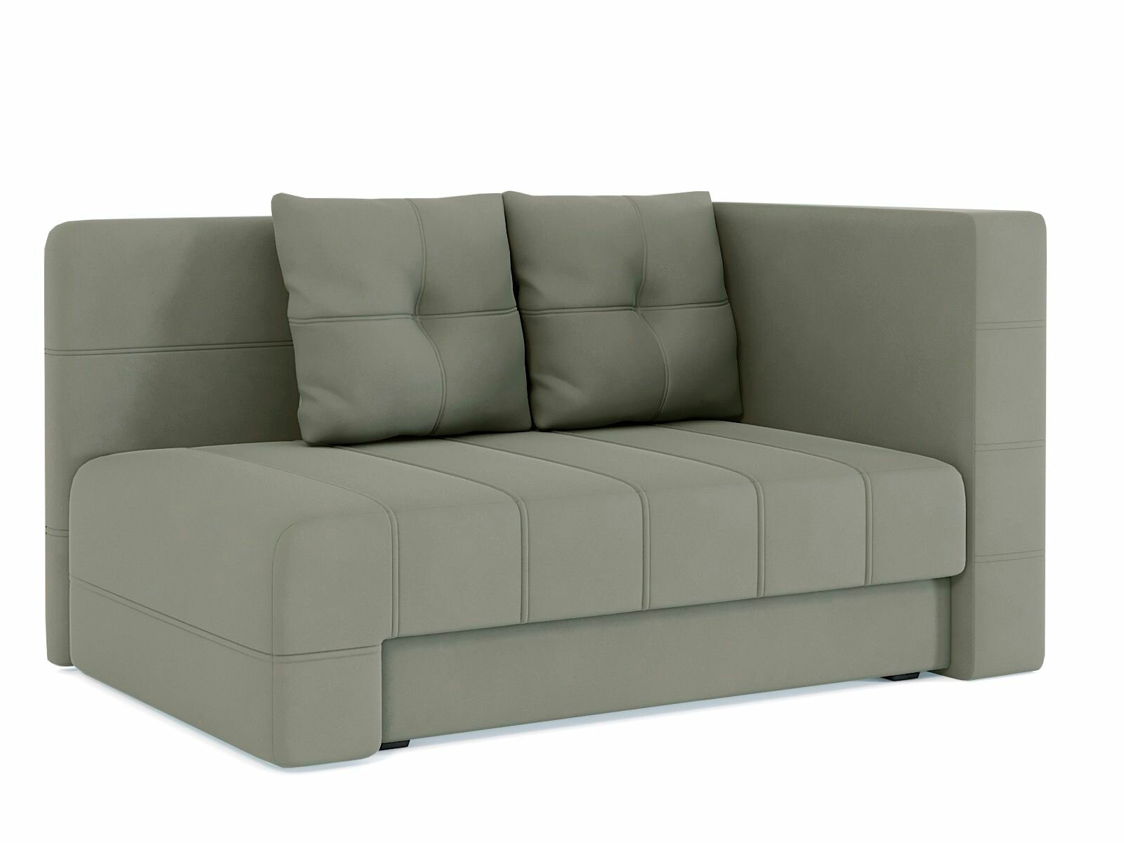 Диван - кушетка Корфу Next, еврокнижка, 142*70*80, угол левый/правый, велюр Зара Лайт 04