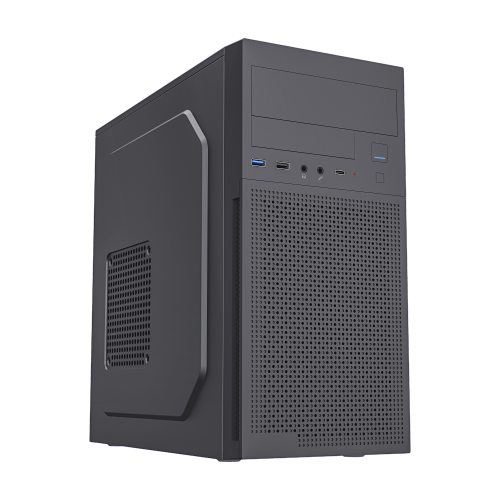 Корпус для ПК Zircon ZN-М216-450W (Черный Midi-Tower БП 450Вт Micro-ATX, Mini-ITX VGA 295мм CPU140мм 1*USB3.0, 1*USB2.0,1*USB Type-C, Audio)