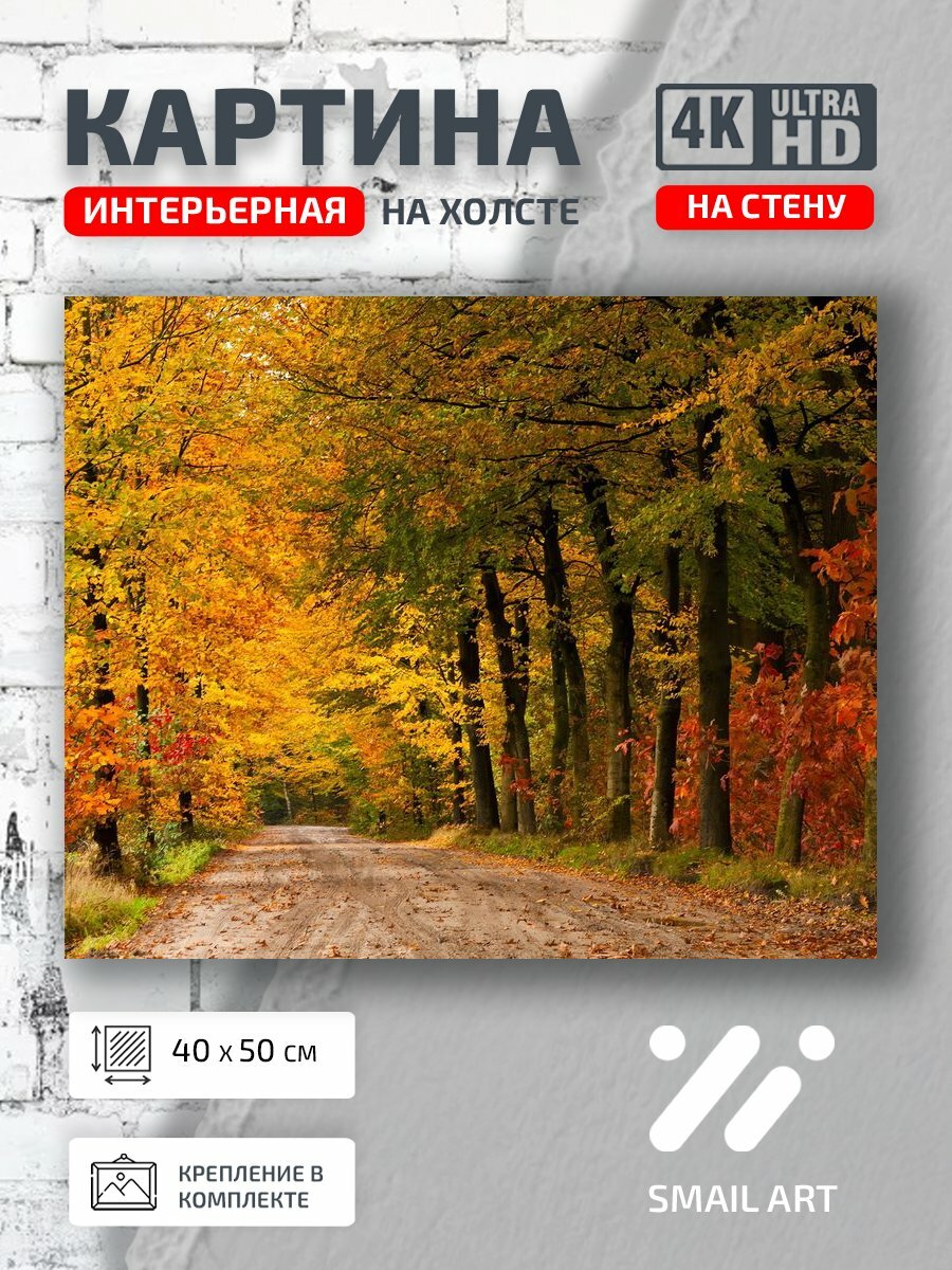 Картина на холсте интерьерная 40 на 50 на стену Осени Landscape для гостиной пейзаж декор