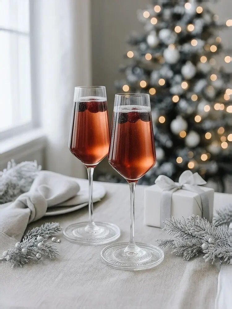 Бокалы для шампанского, подарочный набор Chef&Sommelier "Distinction" 2 шт, 230 мл. Хрустальное стекло. (Франция)