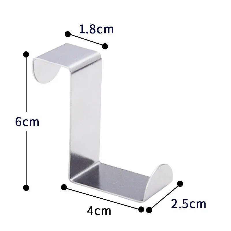 Двусторонние дверные крючки из нержавеющей стали 2pcs
