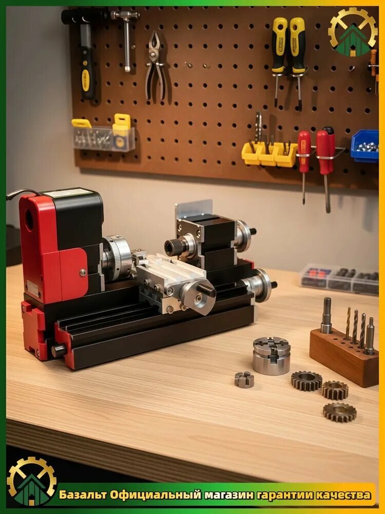 Мини токарный станок по металлу и дереву настольный, микро станок для моделирования и DIY, 20000 об/мин 24Вт