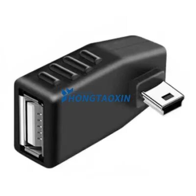 USB Mini USB адаптер 90 градусов, черный