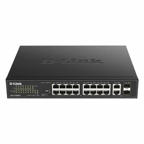 Коммутатор D-Link DES-1018MPV2/A, неуправляемый