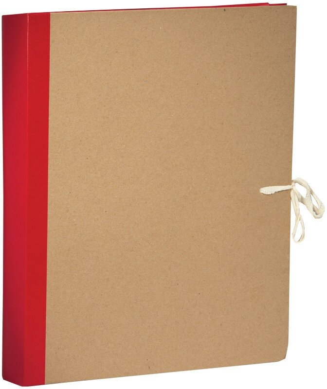 Папка архивная OfficeSpace, крафт/бумвинил, с 4 завязками, ширина корешка 50мм, ассорти, 255992