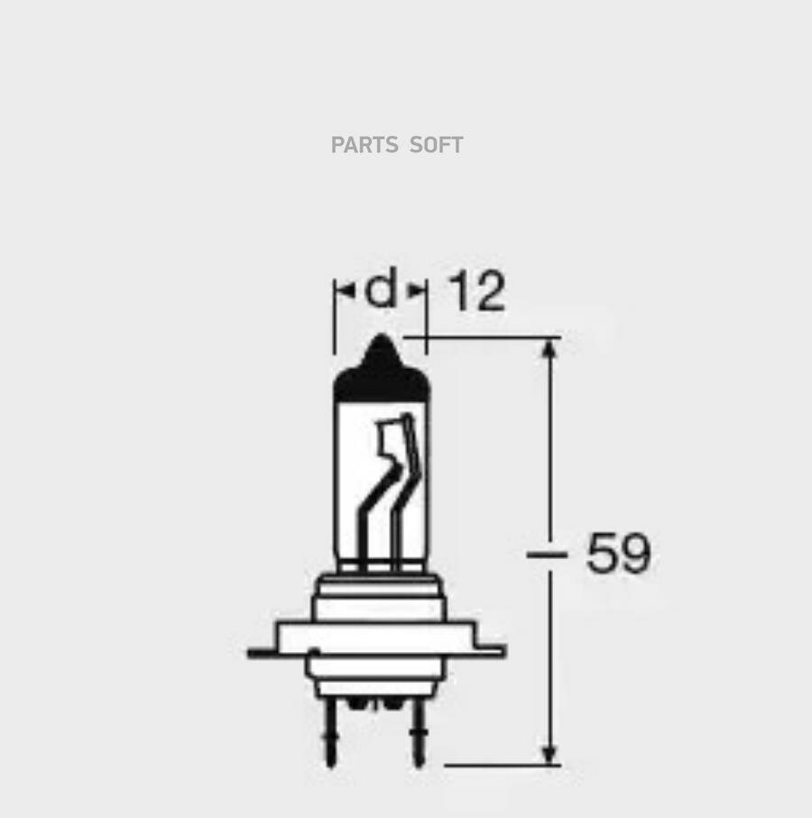 OSRAM 64210 АвтоЛампа H7 12V 55W (PX26D галогеновая) OSRAM