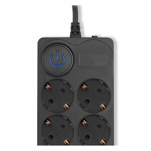 Сетевой фильтр Ippon BK-8-EU-5-10-B, 5м, черный