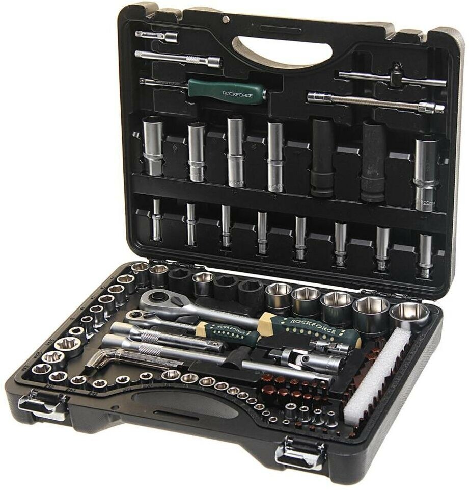 Набор головок торцевых и бит 1/2",1/4" 108 предметов+6 предметов ROCKFORCE RF-41082-5-PREMIUM