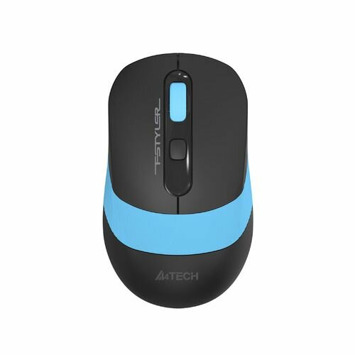 Мышь A4TECH Fstyler FG10S, оптическая, беспроводная, USB, черный и синий [fg10s blue]