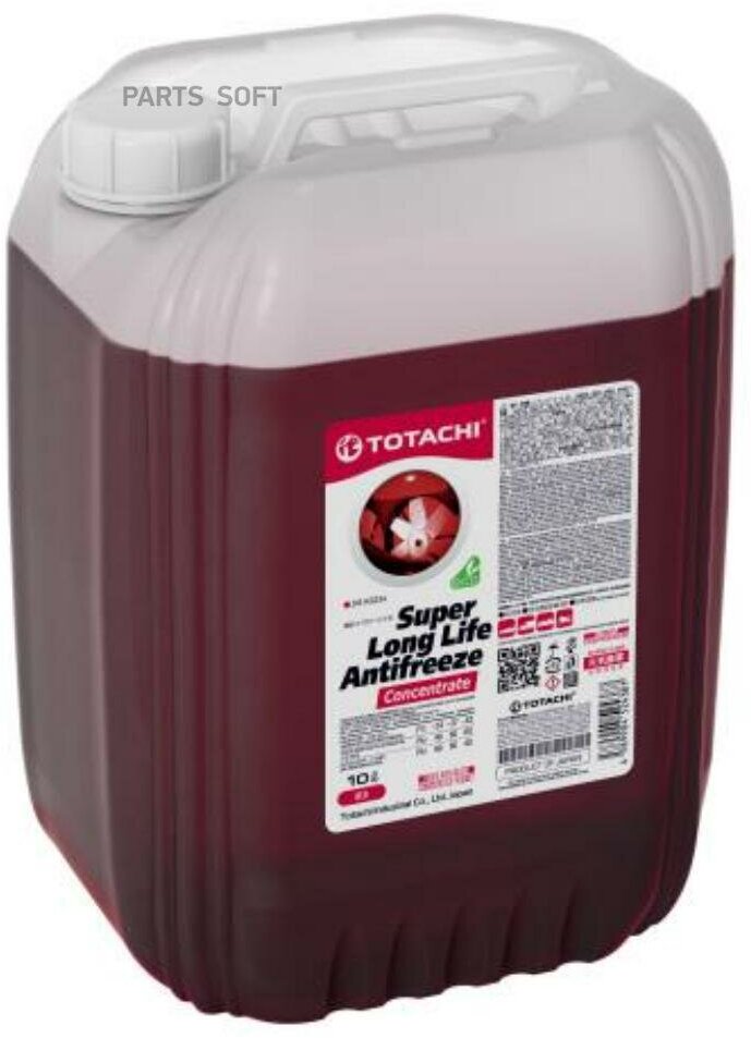 Концентрат охлаждающей жидкости totachi super long life antifreeze red 10л TOTACHI арт. 43310