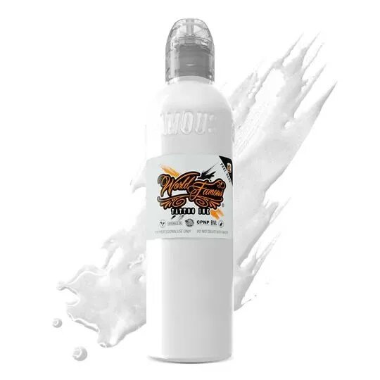 Краска для тату White House World Famous Ink белый оттенок 4 oz - 120 мл