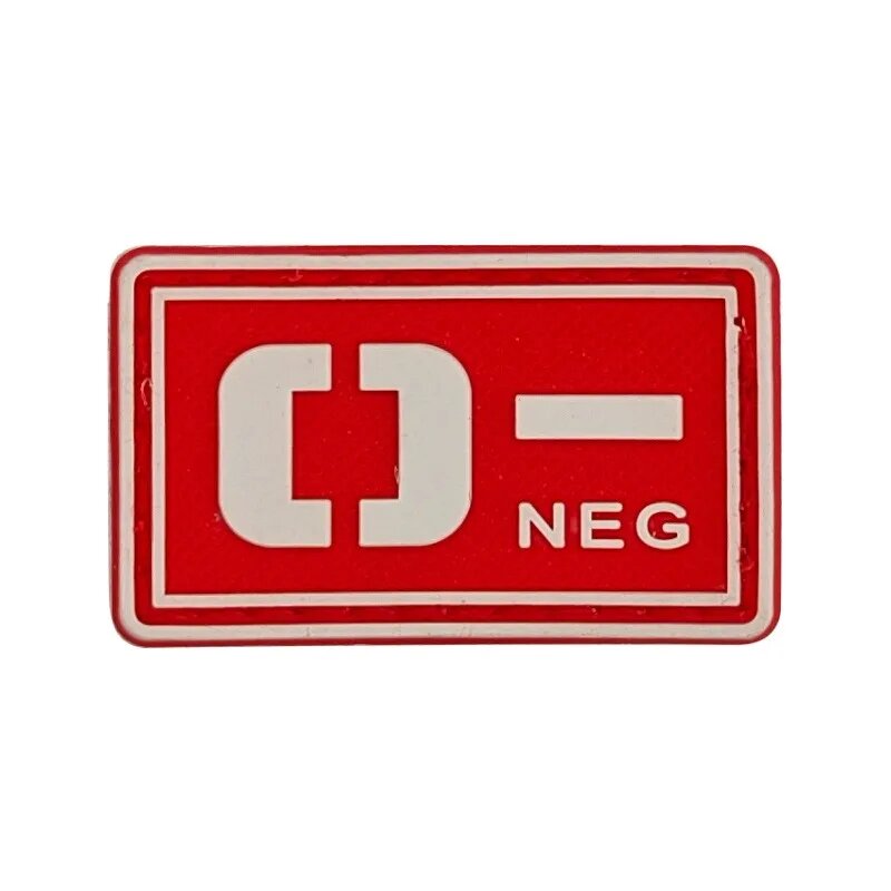Нашивка на липучке Blood Group 3D PVC 5x3 см 5x3cm