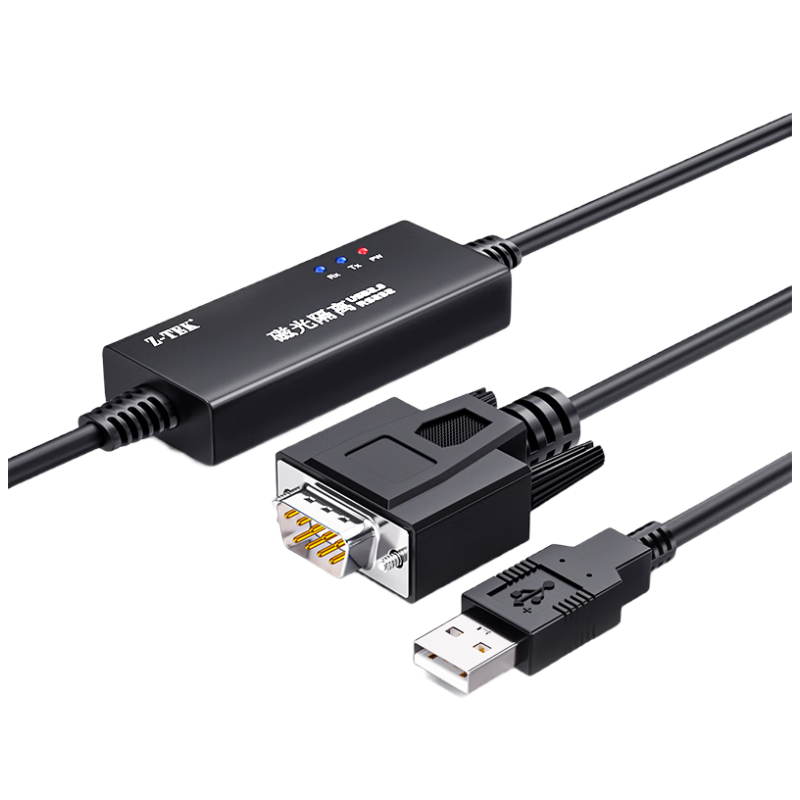 Z-TEK USB-к RS232 последовательный кабель с оптической изоляцией DB9 разъем для учета рабочего времени кассовые