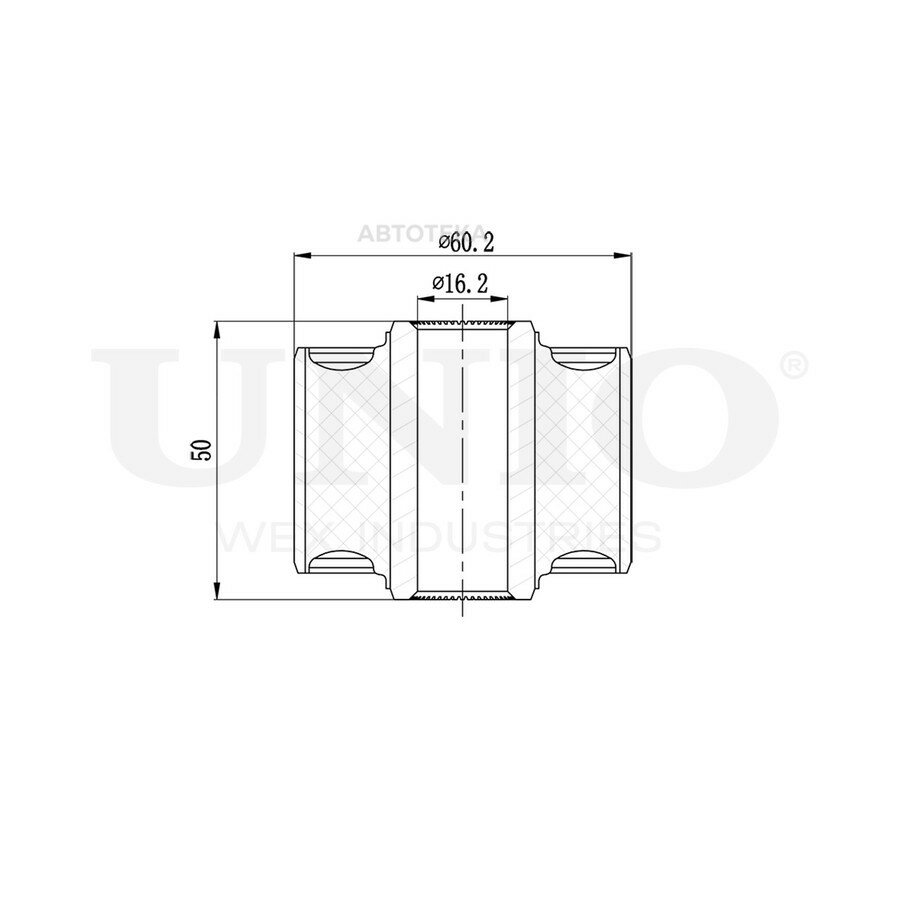Сайлентблок рычага LEXUS/NISSAN/TOYOTA LX 450/PATROL/LAND CRUISER 85- перед. нижн. UNIO RMP20689