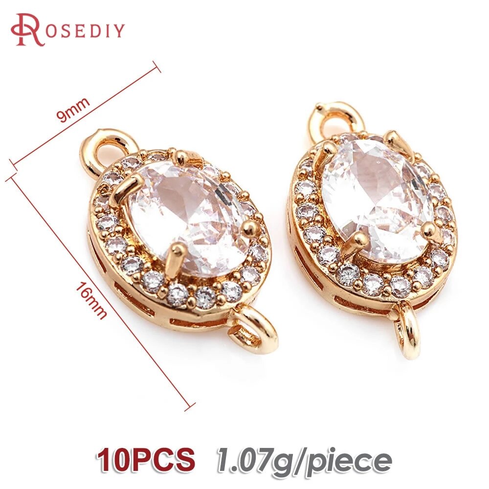 Подвески-шармы Rosediy латунь 18-каратное золото 51774-White