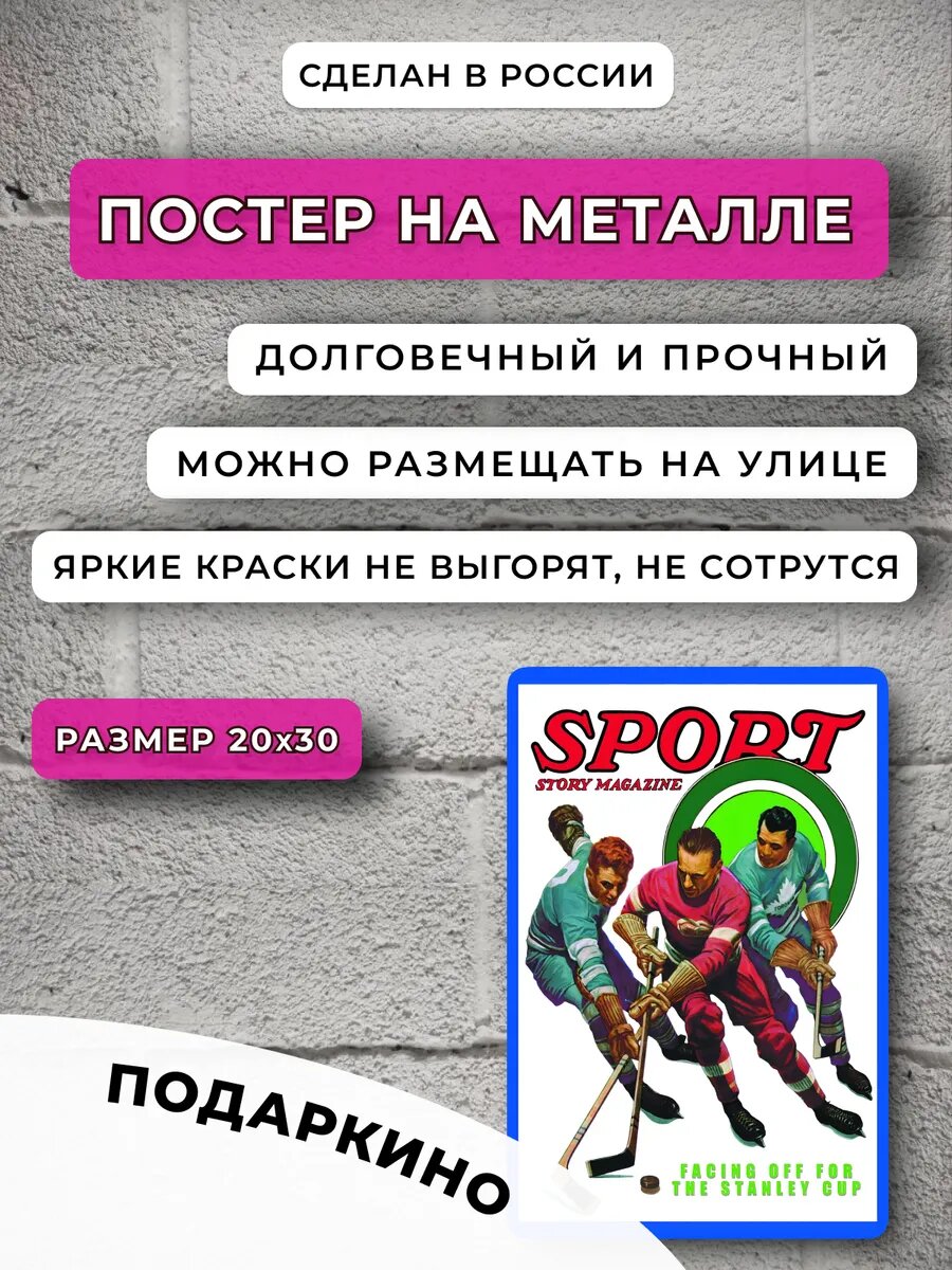 Постер хоккейный ретро — фото 1