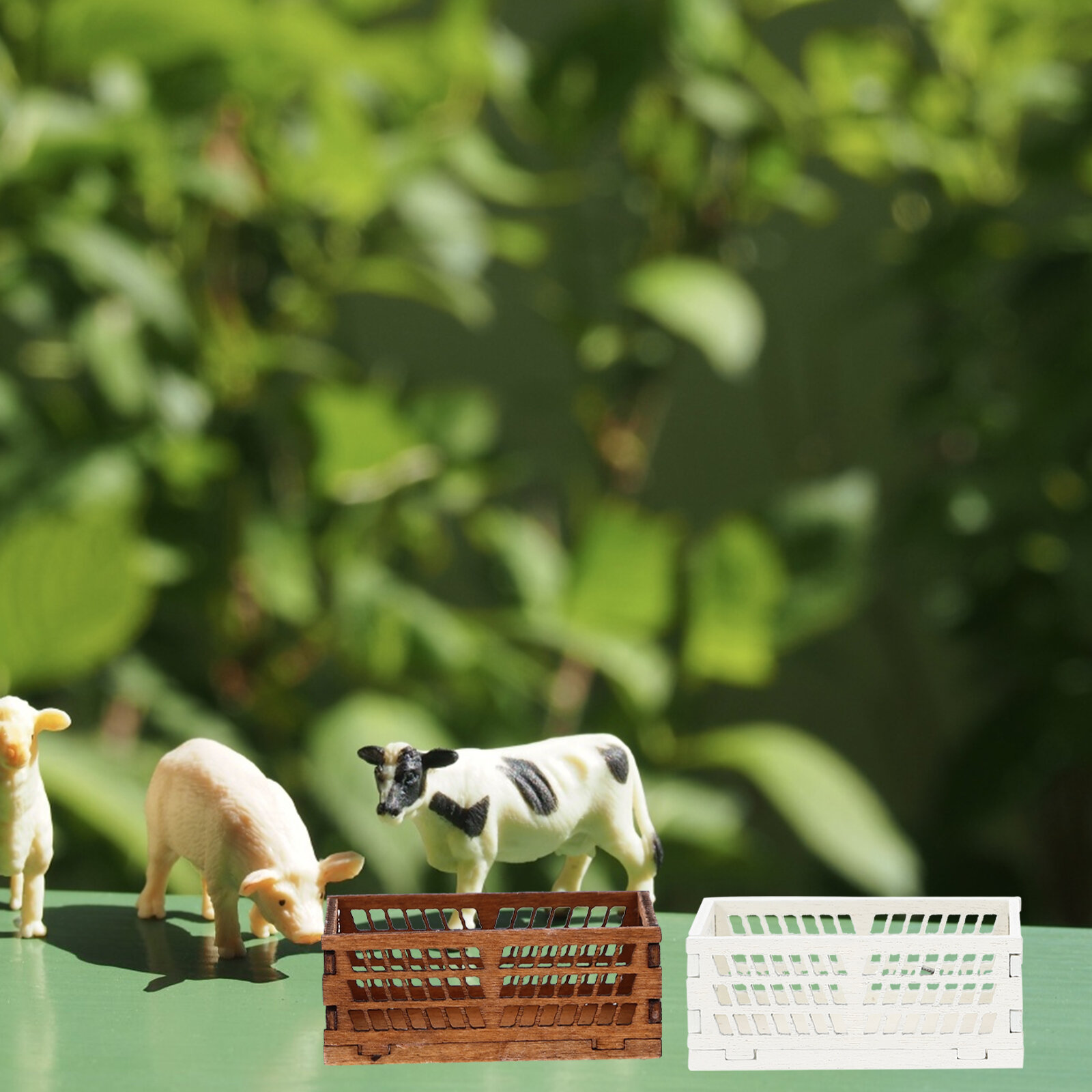 2 Шт Мини Корзины Для Хранения Игровой Домик Из Дерева 3x3x3 См