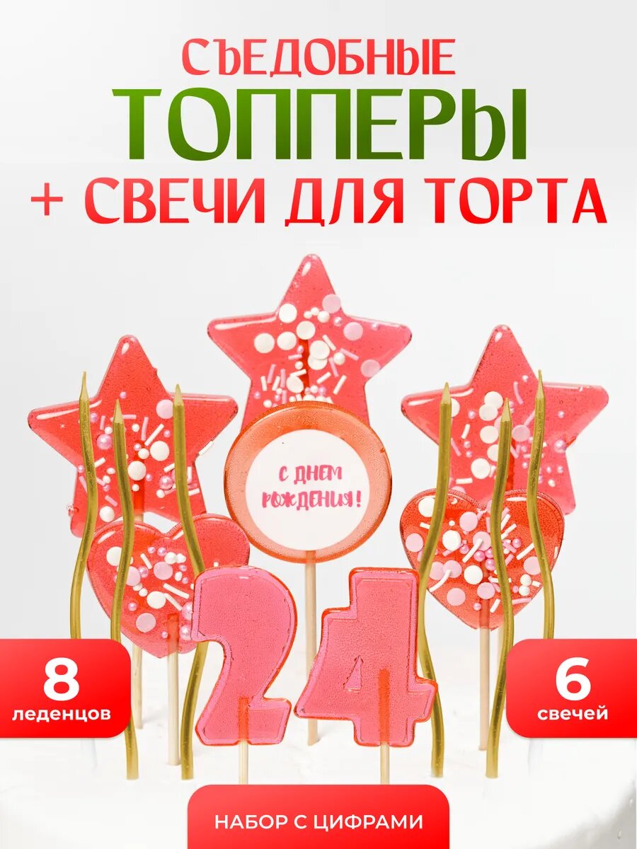 Топпер на торт 24 года