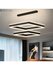 Люстра LED 100 Вт, современная прямоугольная, подвесная на тросах