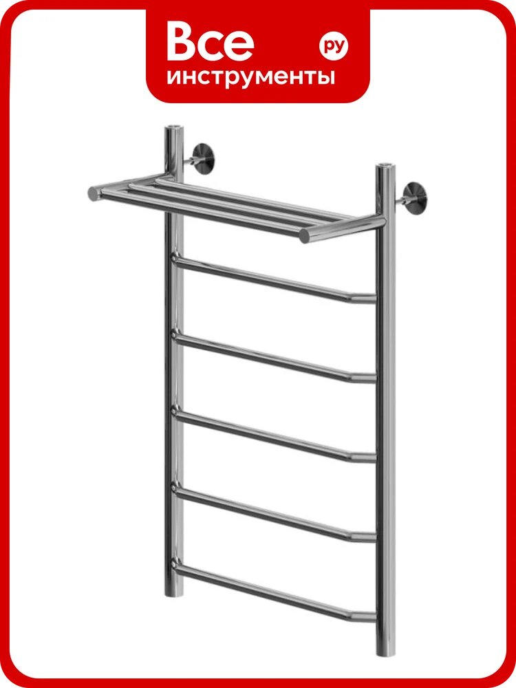 Полотенцесушитель MIXLINE MIRA 80x50 1/2' ВР, 5 перекладин + полка, водяной 556289