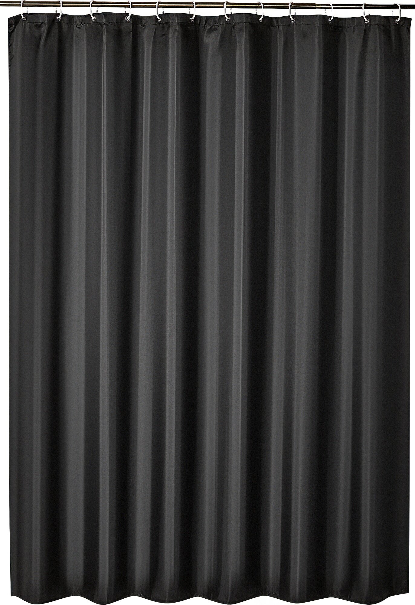 Штора для ванной Swensa Black 180x200 см полиэстер цвет черный