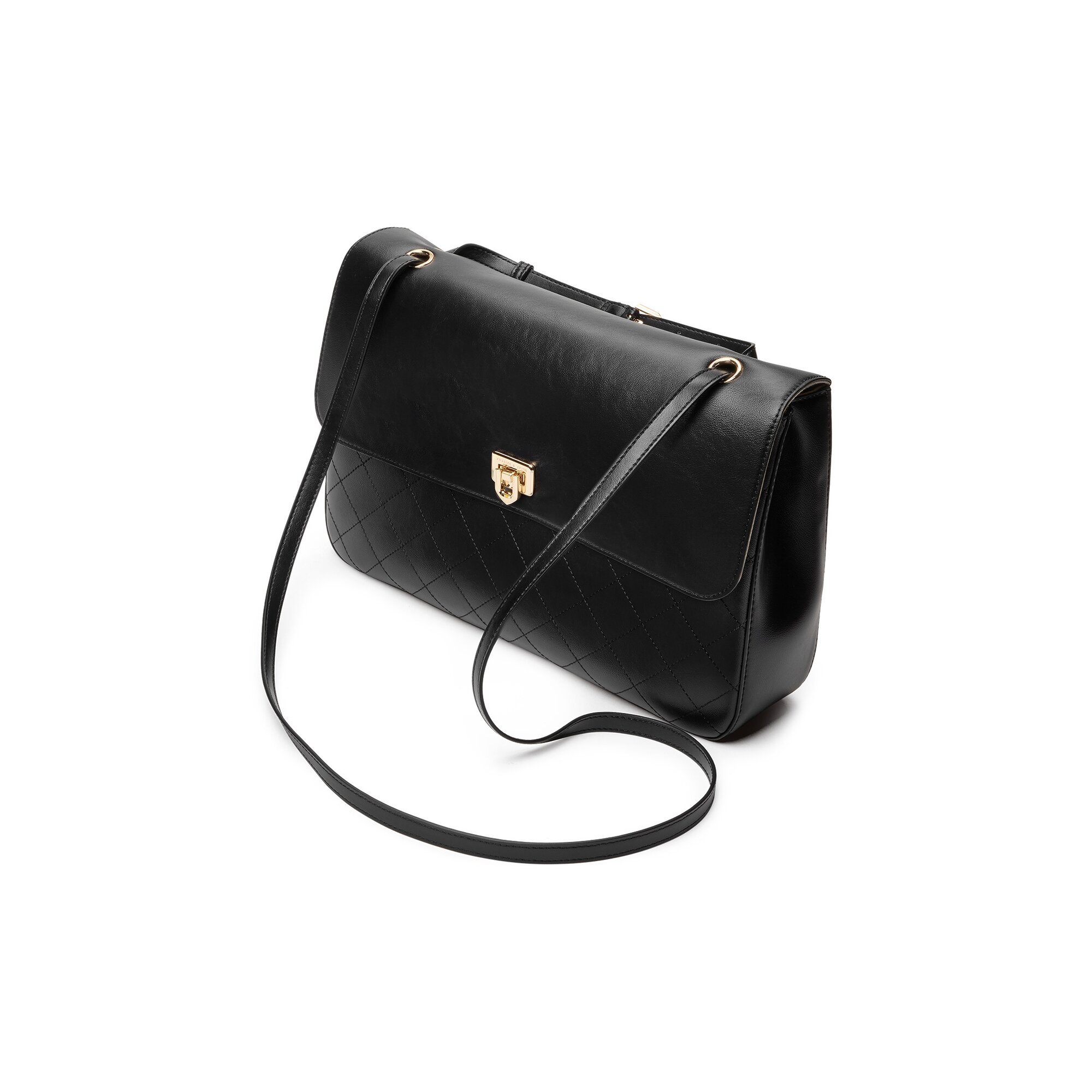 Сумка CHARLES & KEITH, фактура стеганая, черный — фото 1