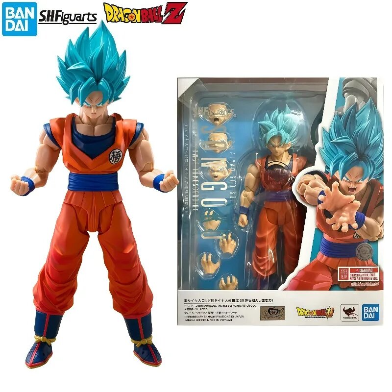 Коллекционная фигурка персонажа аниме с подвижными суставами Super Saiyan Blue Goku