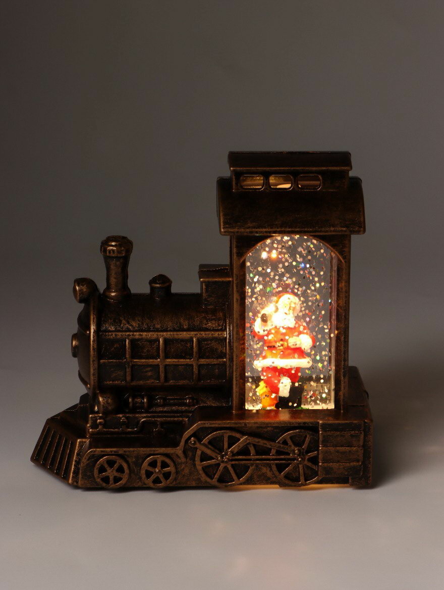 Фигурка новогодняя светодиодная "Паровоз", 3хLR1130, 6x12.3x11.8 см, тёмное золото